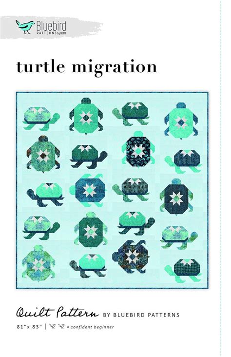Turtle Migration Quilt Pattern By Bluebird Patterns P100 Turtle