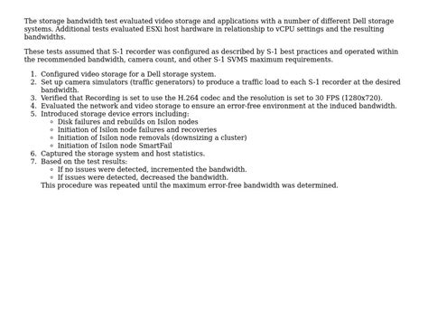 Storage Bandwidth And Configuration Test Sizing Guide—dell Storage