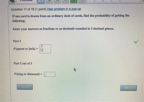 solved question 11 of 16 1 point view problem in a pop up