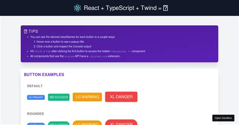 Twind React Typescript Forked Codesandbox
