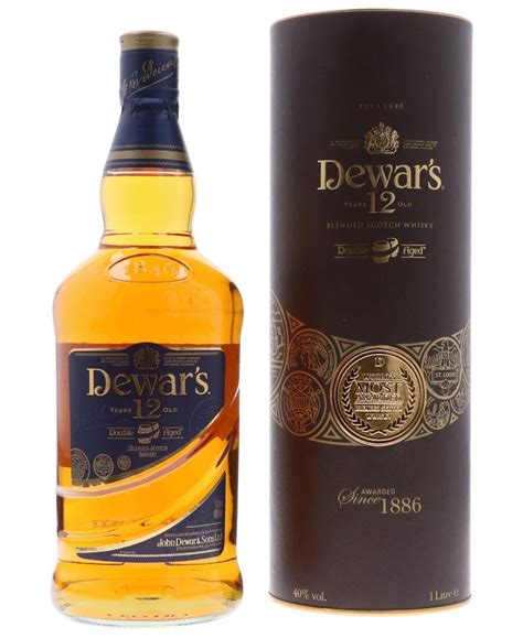 Dewar's 12 Years Old, in tube, 1.0 L ( Дьюарс 12 лет в тубе 1л)