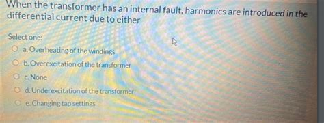 Solved When An External Fault Occurs In A Bus Differential Chegg