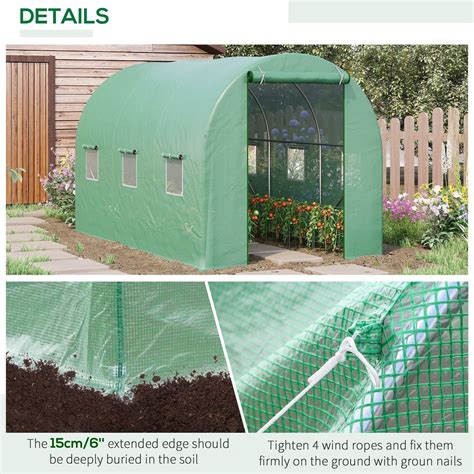 35 X 3 X 2 M Polytunnel Greenhouse Walk In Polytunnel Tent