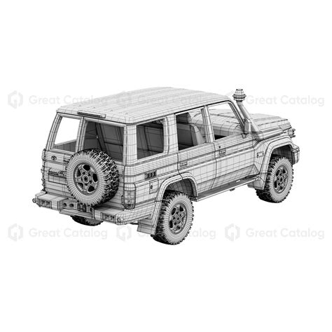 Car Toyota Landcruiser 70 Gxl 3d Model Greatcatalog 91648