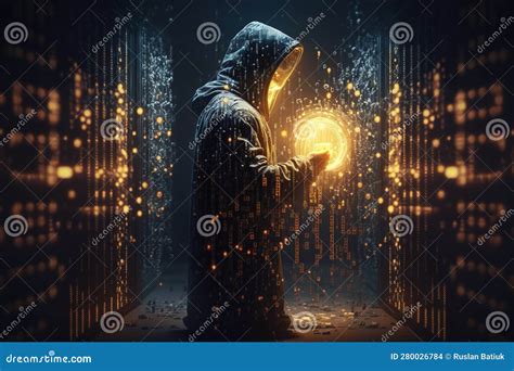 Cybersecurity Computer Hacker With Hoodie Vulnerability And Hacker