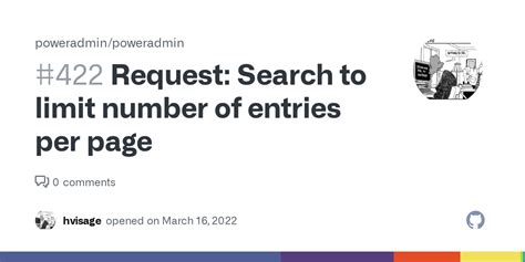 Request Search To Limit Number Of Entries Per Page · Issue 422
