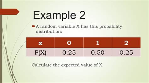 Mean Variance And Standard Deviation Of A Discrete Random Variable PPTX Physics Science