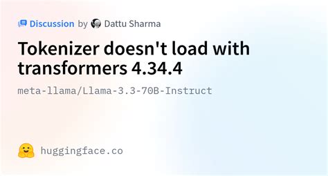 Meta Llama Llama B Instruct Tokenizer Doesn T Load With Transformers