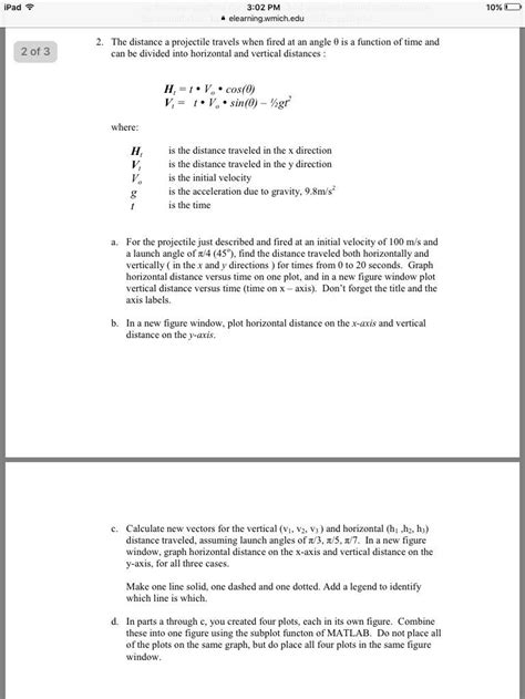 Solved The Distance A Projectile Travels When Fired At An