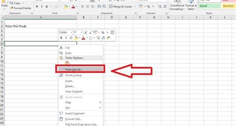Mất chức năng Paste Special trong Excel Đã có cách
