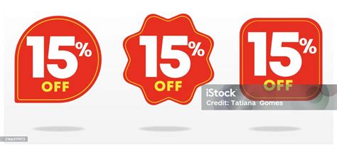 15 할인 가격표 가치 프로모션 소셜 미디어 마케팅 소매를 위한 스티커 제안 사업 캠페인 광고 선전 상점 쇼핑 판매 빨강 노란 풍선 세트 기호 아이콘 벡터 Publicity