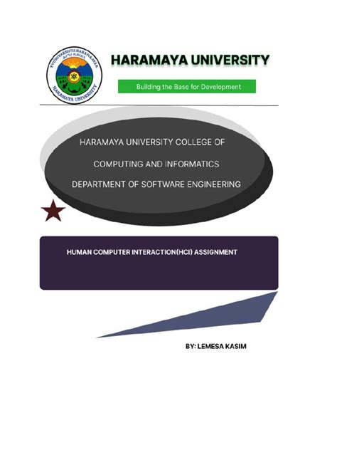 Hci Assignement Pdf Human Computer Interaction Usability