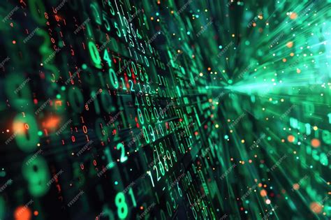 Premium Photo Abstract Digital Binary Code Technology Background