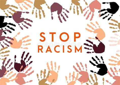Stop Racism Icon Motivational Poster Against Racism And Discrimination