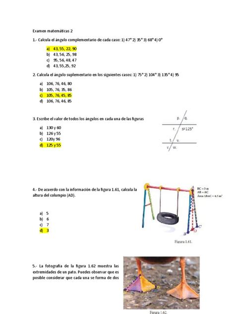 Resolución De Problemas Matemáticos Sobre ángulos Triángulos Y Figuras Geométricas Pdf