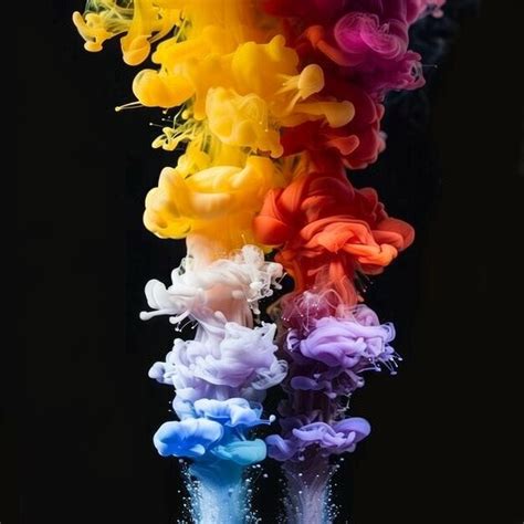 Premium Photo Colored Gas Isolated On Black Background