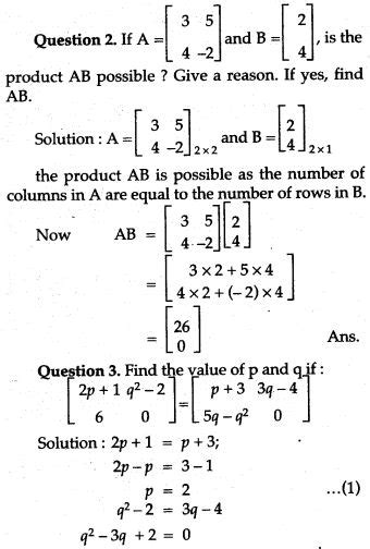 Icse Solutions For Class 10 Mathematics Matrices A Plus Topper