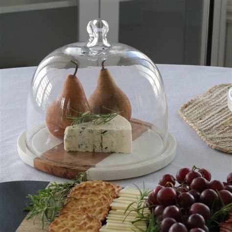 Mabel Cake Tray Glass Dome Pepper Vetiver