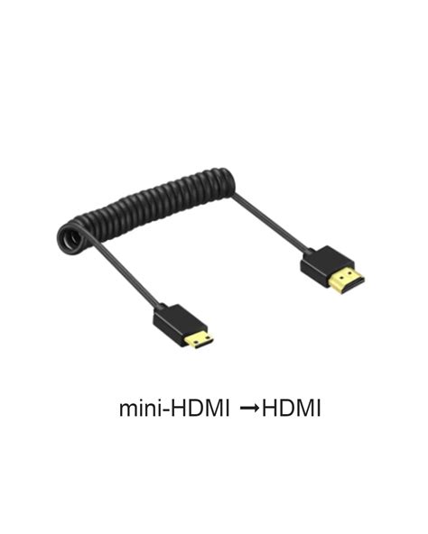 Кабель Mini Hdmi прямий Hdmi прямий короткий 0 3 1 0м згорнутий пружиною для пульта Dji Rc