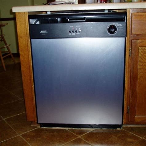 Updating A 15 Year Old Dishwasher W Stainless Steel Look Hometalk