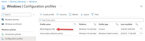 Blocking Registry Edits On Windows With An Intune Device Configuration