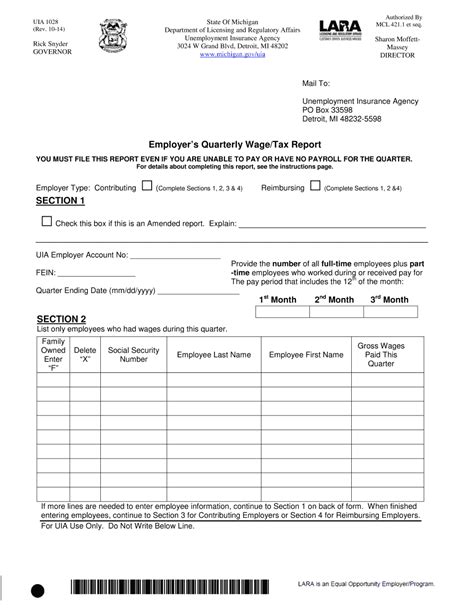 Mi Uia 1028 2025 Form Printable Blank Pdf Online