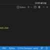 PythonVisualStudioCodeバージョンは右下 Level up Log