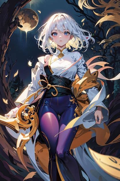 Premium Ai Image Anime Girl In The Forest