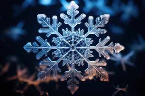 Premium Ai Image Snowflakes Generative Ai