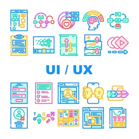 premium vector ui ux web interface mobile icons set vector