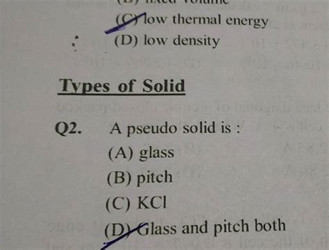 Types Of Solid Q2 A Pseudo Solid Is Filo