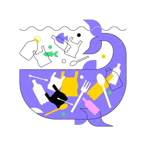 Premium Vector Plastic Pollution Abstract Concept Vector Illustration