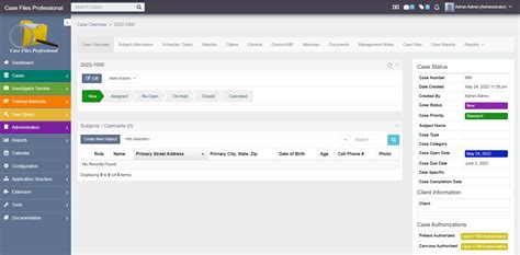 Open Source Case Files Professional