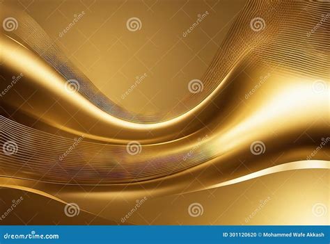 Gold Abstract Blurred Gradient Background Vector Illustration Stock Illustrationgold Metal