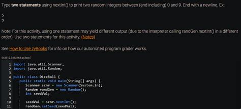 Solved Type Two Statements Using Nextint ﻿to Print Two