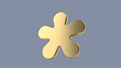 3d Asterisk Symbol Gold Turbosquid 2054771