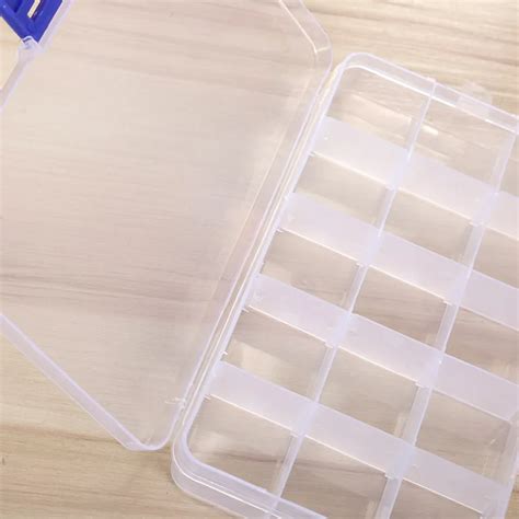 조정 가능한 투명 플라스틱 스토리지 박스 터미널 작은 구성 요소 보석 도구 상자 구슬 알 약 주최자 네일 아트 팁 케이스 부품박스 파츠케이스 플라스틱 박스 부품상자 도구상자