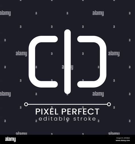 Split Pixel Perfect White Linear Ui Icon For Dark Theme Divide Footage