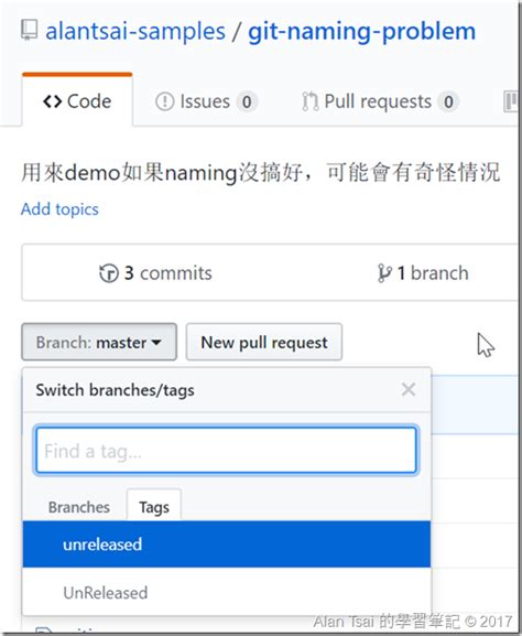 Git Repo、branch和tag取名建議和注意事項 怎麼取名比較不會有問題 Alan Tsai 的學習筆記｜a