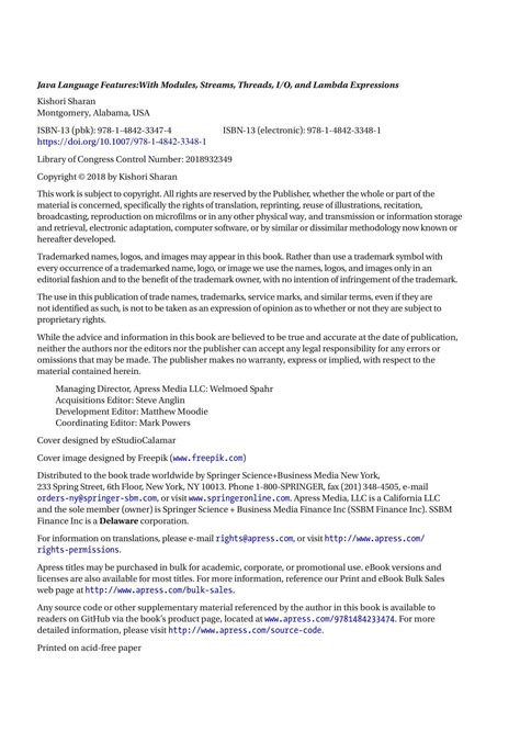 Java Language Features With Modules Streams Threads Io And Lambd E Books Max30