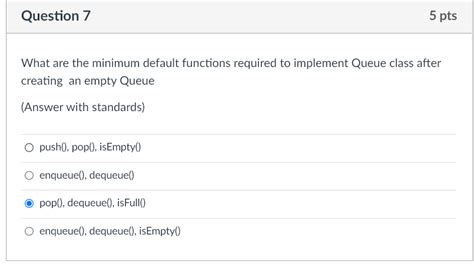 Solved What Are The Minimum Default Functions Required To