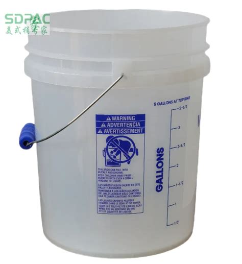 Calibrated Measurements 5 Gallon Plastic Pail Bucket