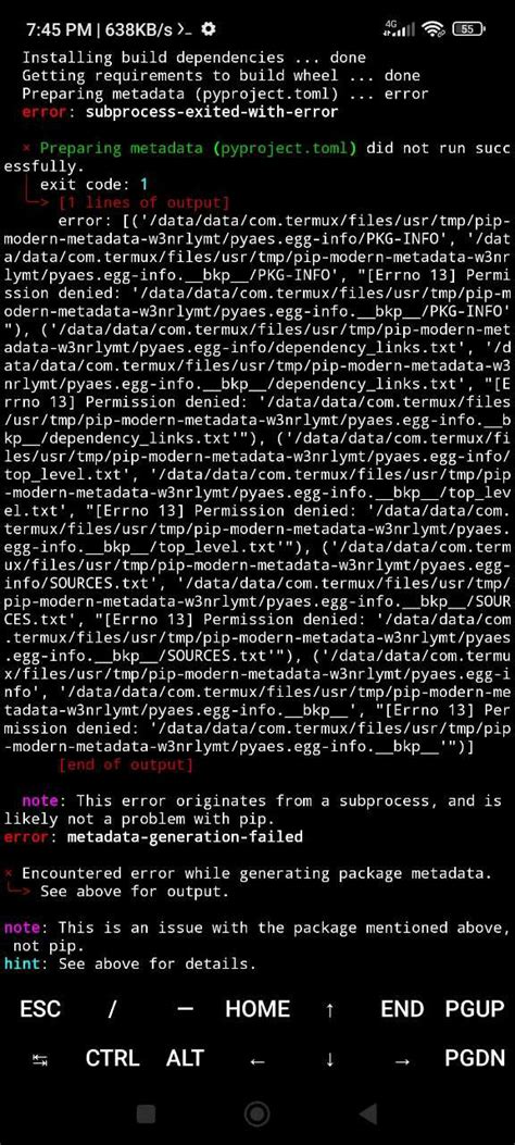 Bug Installing Packages Via Pip Is Not Working Issue Termux Termux Packages GitHub