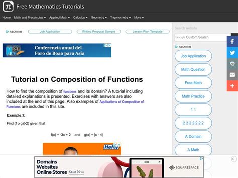 Analyze Math Tutorial On Compostion Of Functions Activity For 9th