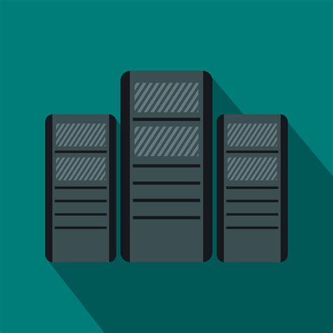 Database Servers Icon Flat Style Vector Art At Vecteezy