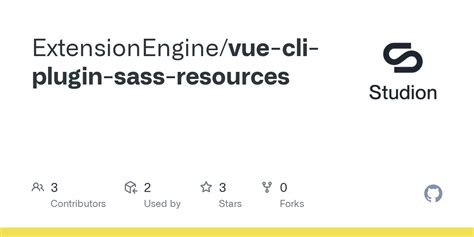 github extensionengine vue cli plugin sass resources