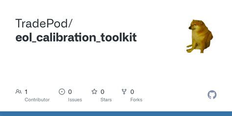 Github Tradepod Eol Calibration Toolkit
