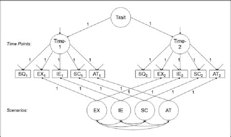 Latent State Trait Model With M À 1 Correlated Method I E Scenario