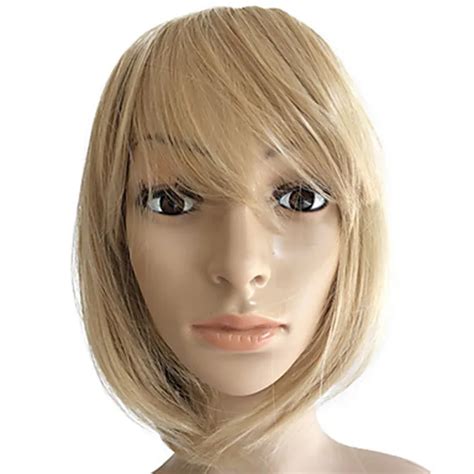 HAIRJOY белый женский Синтетический Полный парик короткий прямой Боб ...