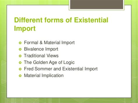 Existential Import In Logic